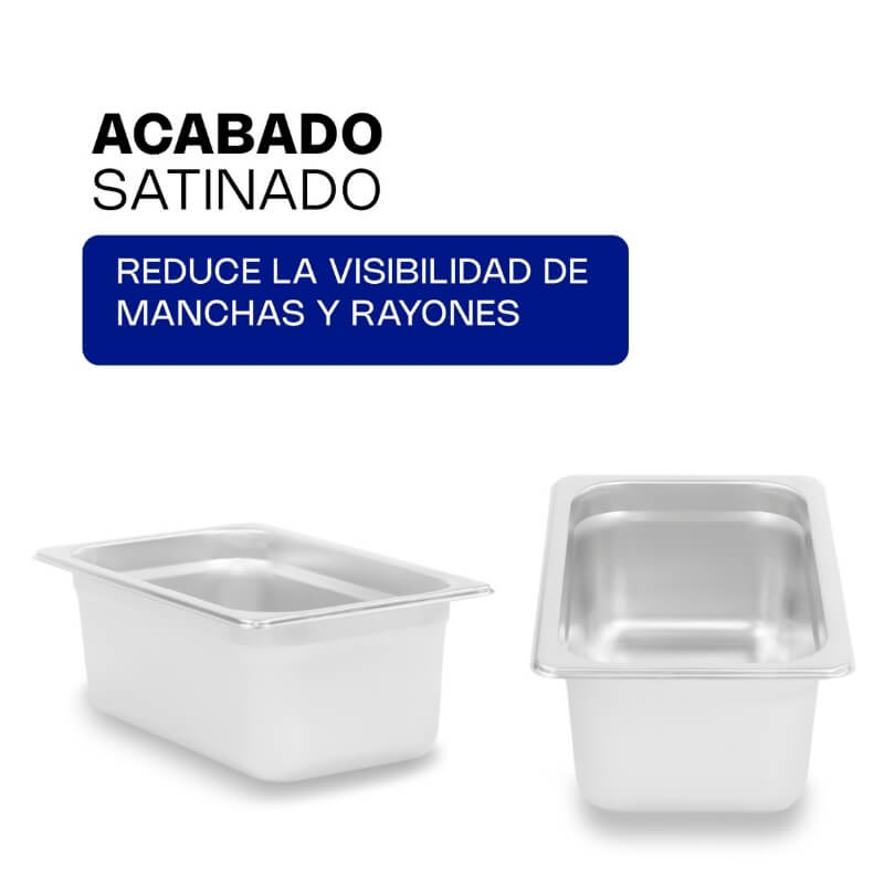 INAC-4 CALEDONIA Inserto Cuarto 4″ / 2.8 Litros de Acero Inoxidable 26.5 x 16.2 x 10.16 cm ...